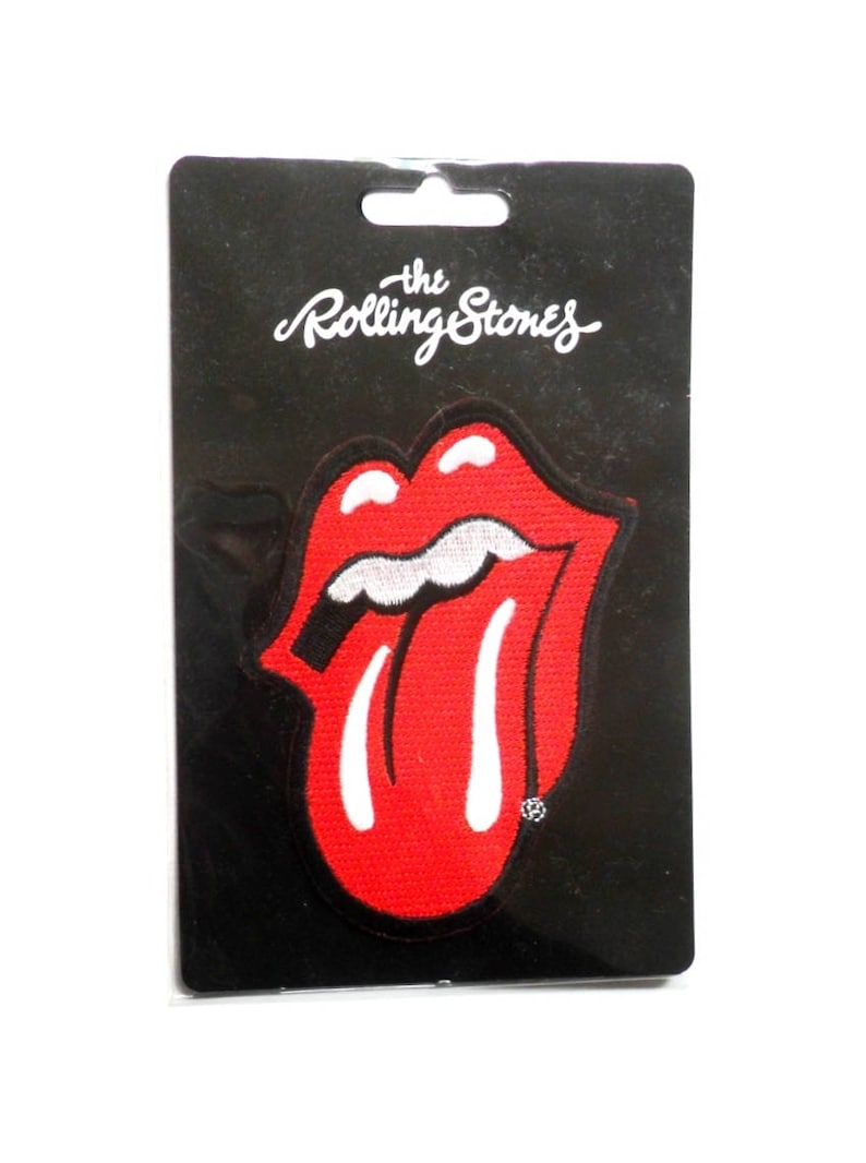 ROLLING STONES Patch 'TONGUE' Shaped Famous Iconic Sew on Embroidered ...