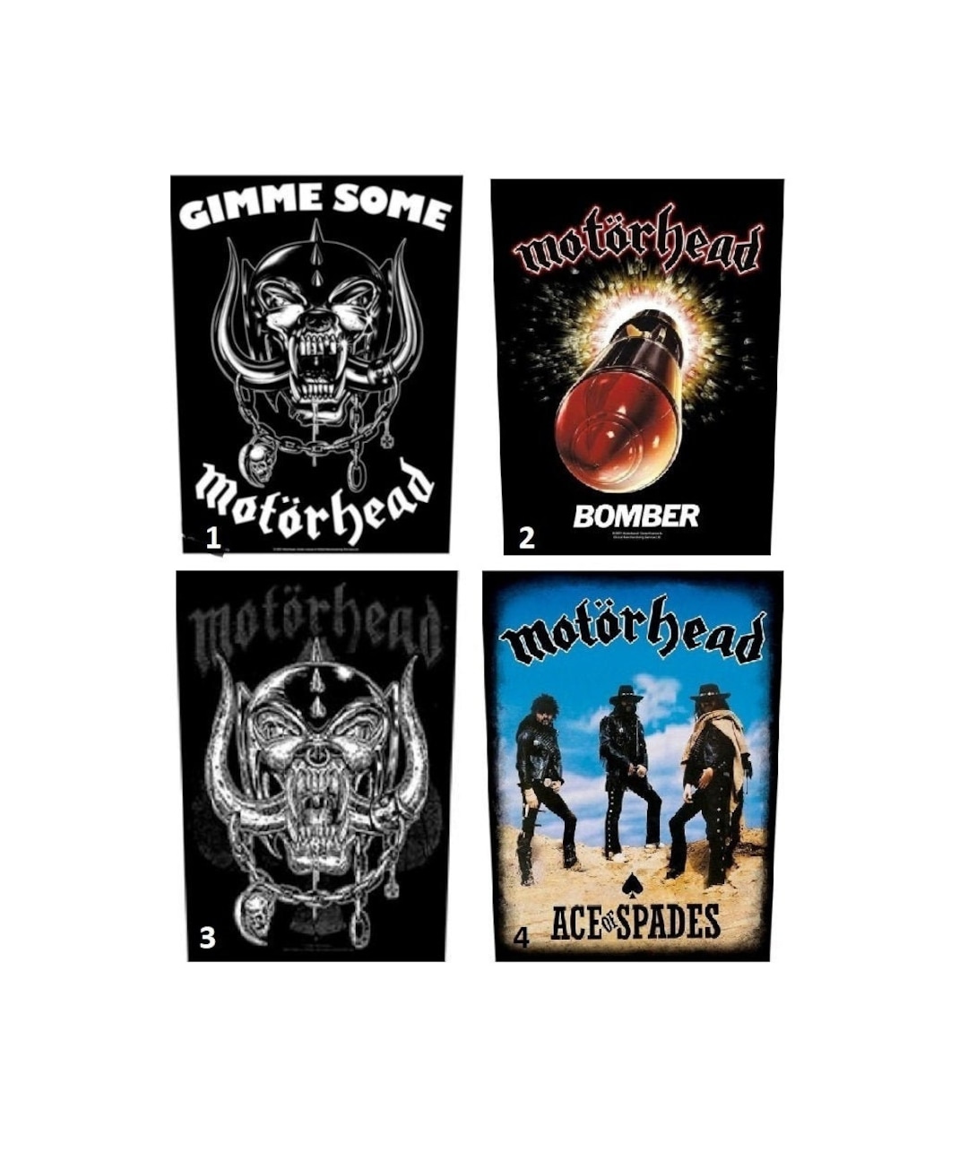 MOTORHEAD Backpatch: You Choose Design. Motorhead Printed Back Patch ...