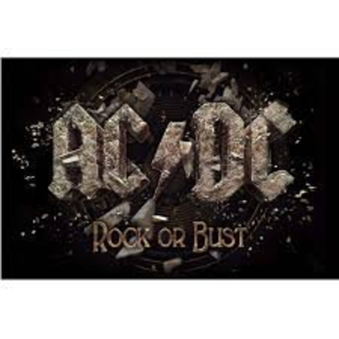 AC/DC Flag, ' Rock or Bust' Official Licensed Textile Wall Poster Flag ...
