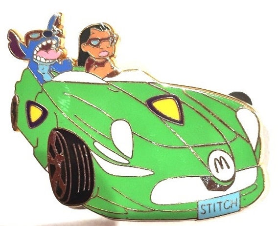 Lilo and Stitch Racing Green Race Car convertible Pin… - Gem