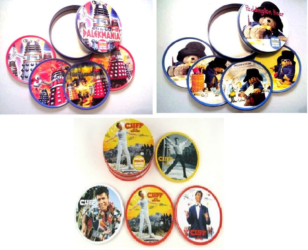 Set of 4 Mug Mats Drink Coasters in a Limited Edition Tin. You Choose ...