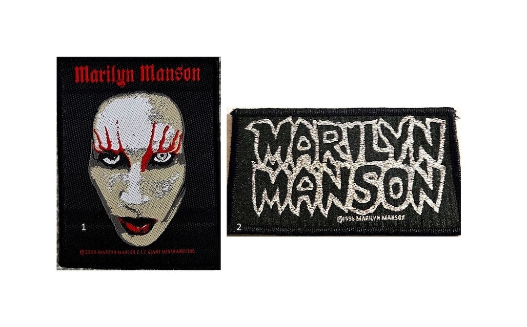 MARILYN MANSON Patch: You Choose Design. Licensed Sew on Vintage Woven ...