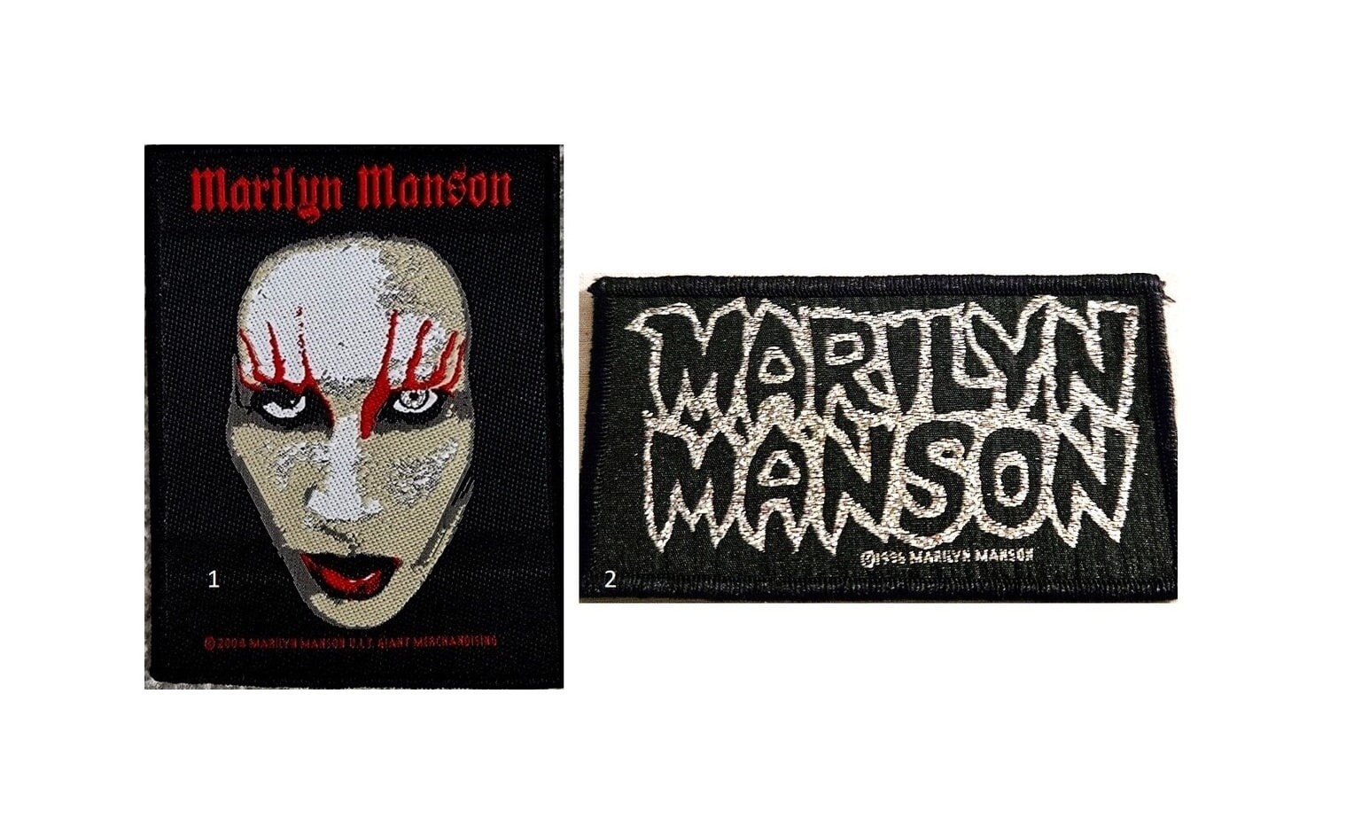 MARILYN MANSON Patch: You Choose Design. Licensed Sew on Vintage Woven ...