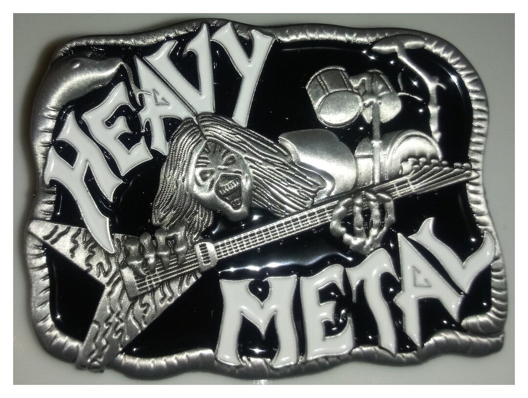 Heavy Metal Pin , Featuring Eddie Type Guitarist and a Drum Kit. - Etsy