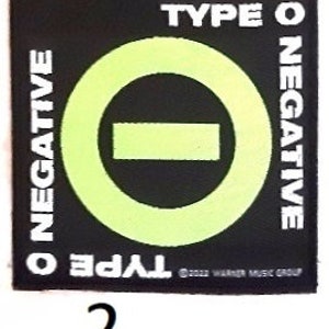 Type O Negative Patch: ' Woven Sew on Patch, Officially Licensed. Never ...