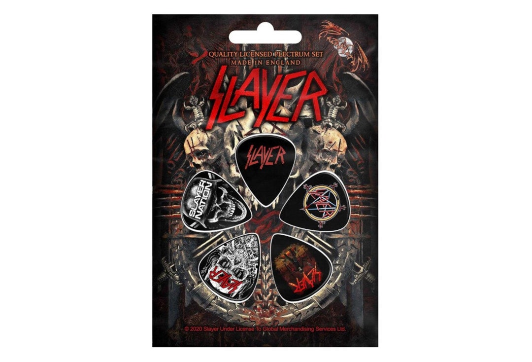 Slayer X 5 Guitar Picks /plectrum Set in a Pack. Officially Licensed ...