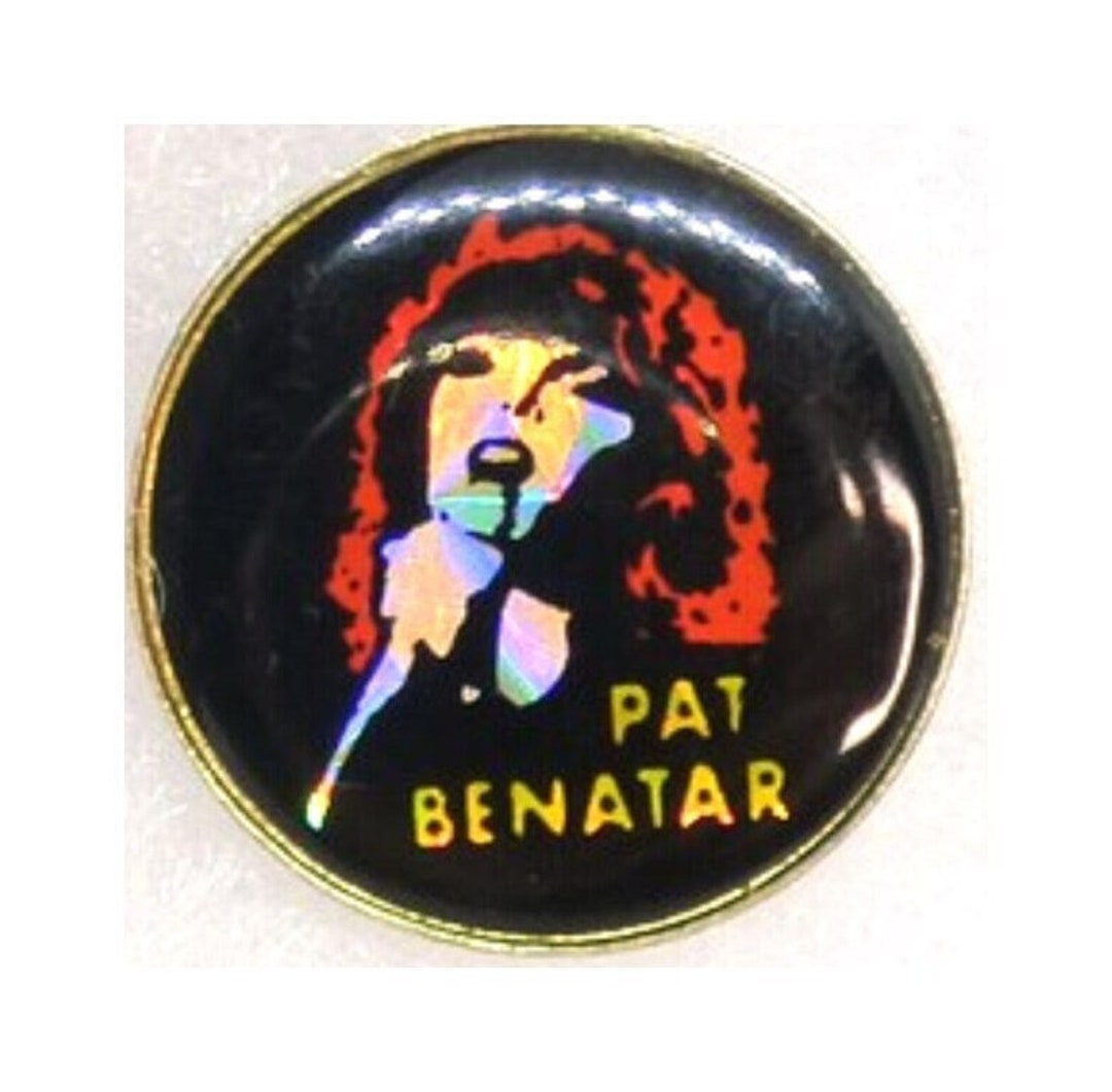 Pat Benatar Vintage Pin, Enamel Crystal Prismatic Badge . Original 80's ...