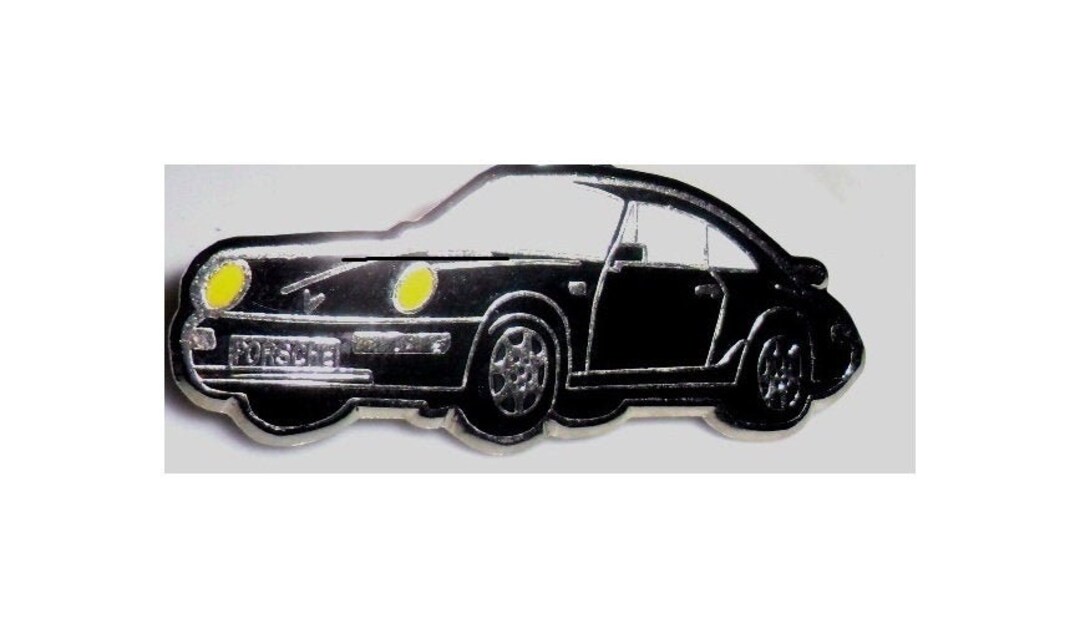 Porsche Pin, Black Vintage Badge, Enamel Pin - Etsy