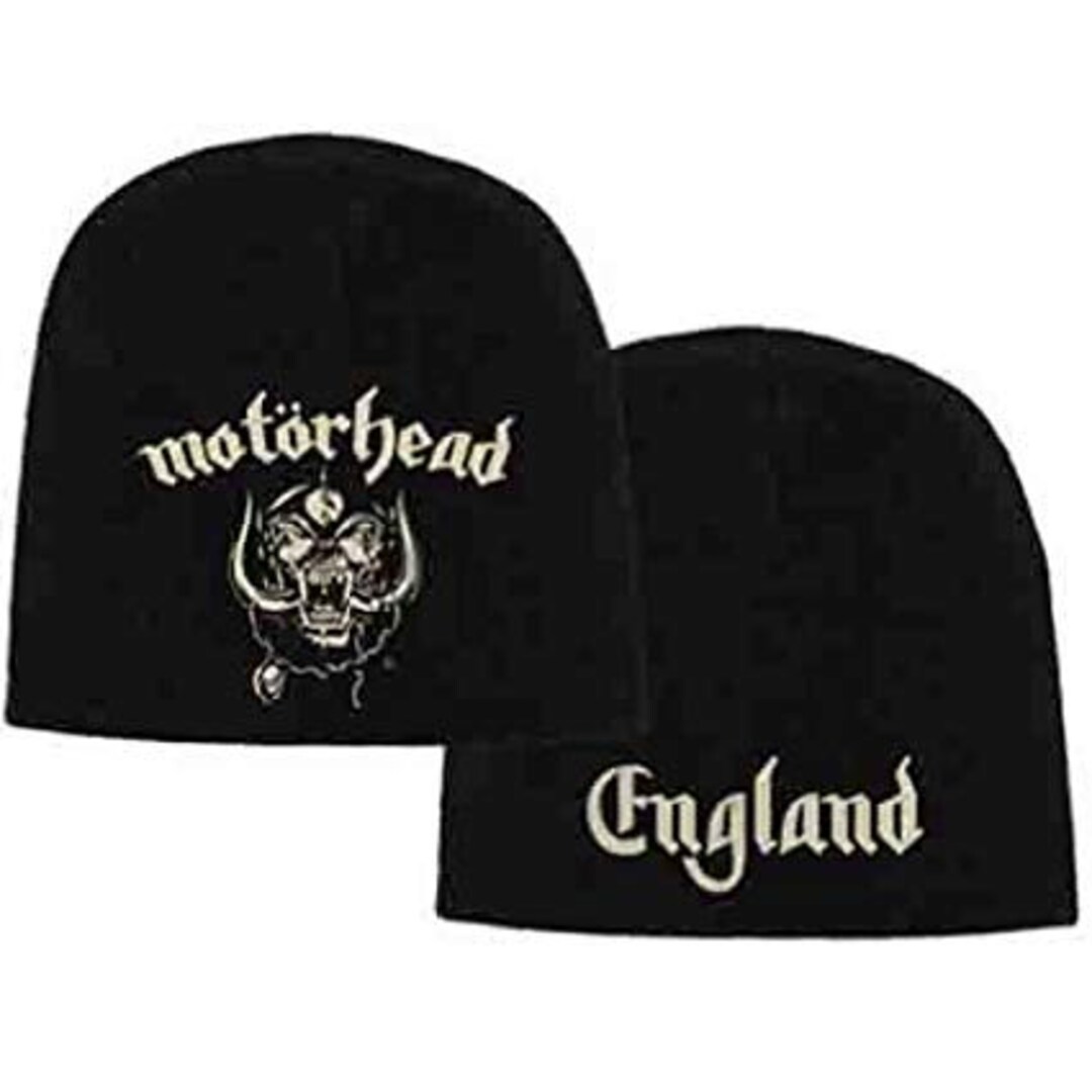 MOTORHEAD - England: Discharge Printed Jersey Beanie, Dual Sided ...