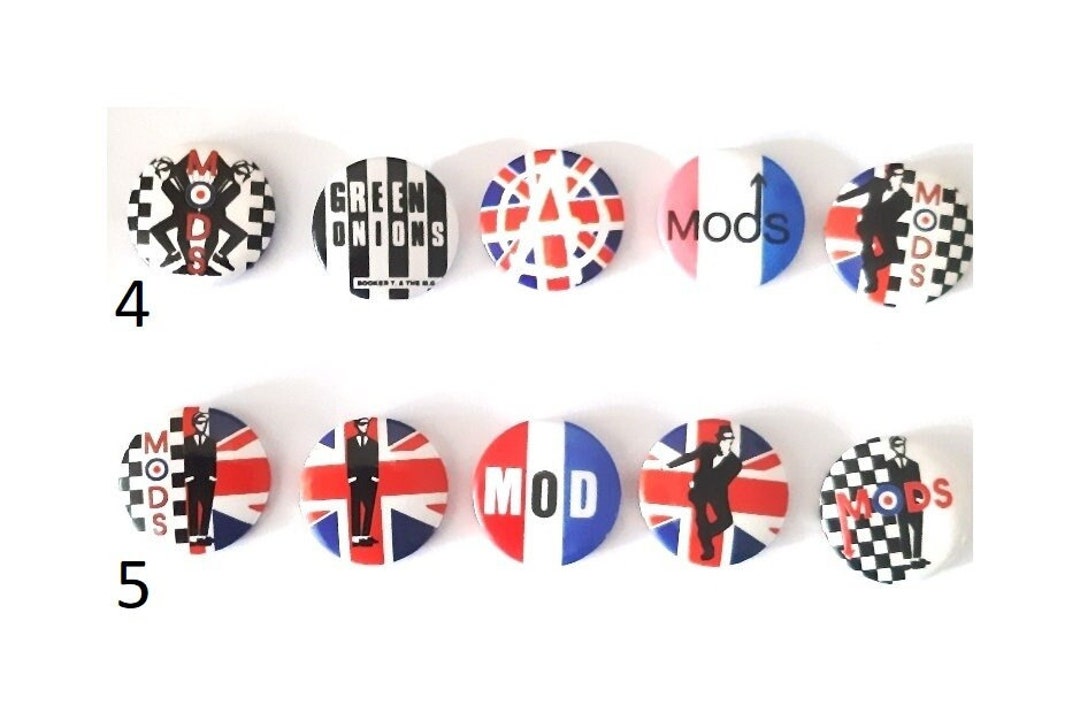 Mods Pinback Buttons, You Choose Set: 2 Tone, Mod, Ska Dancing Couple ...
