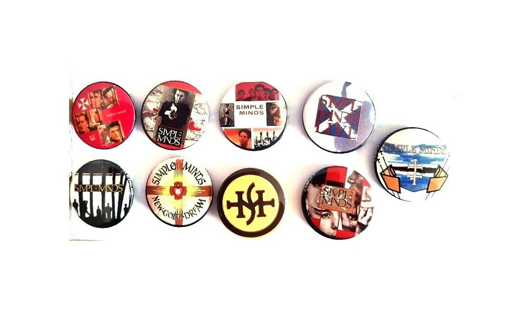 Simple Minds X 9 Vintage Button 1 Inch Badges. Originals, Once Upon a ...
