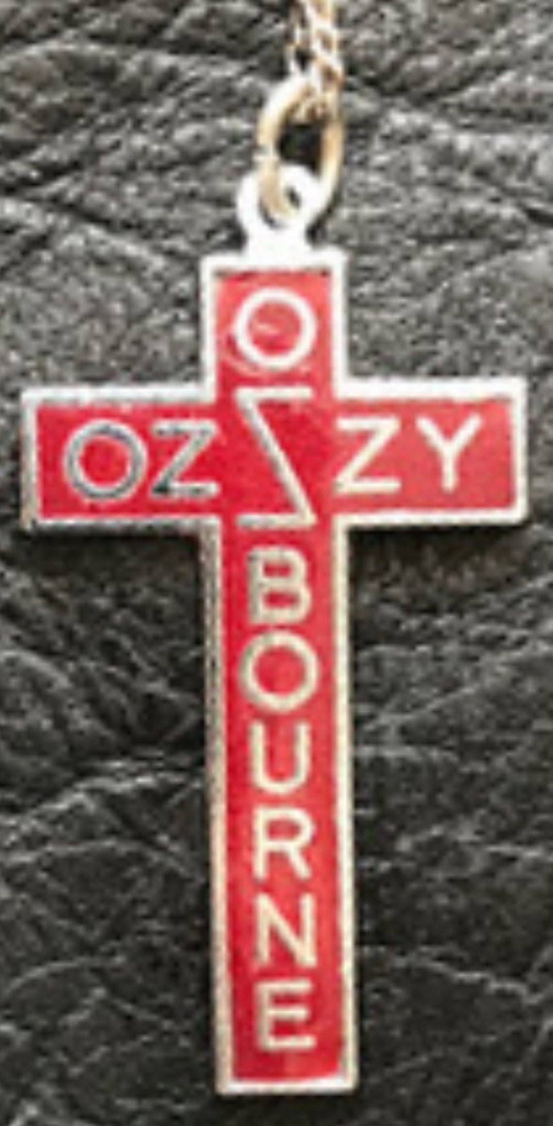 Ozzy Osbourne Vintage Red Cross Shaped Necklace Neckchain - Etsy