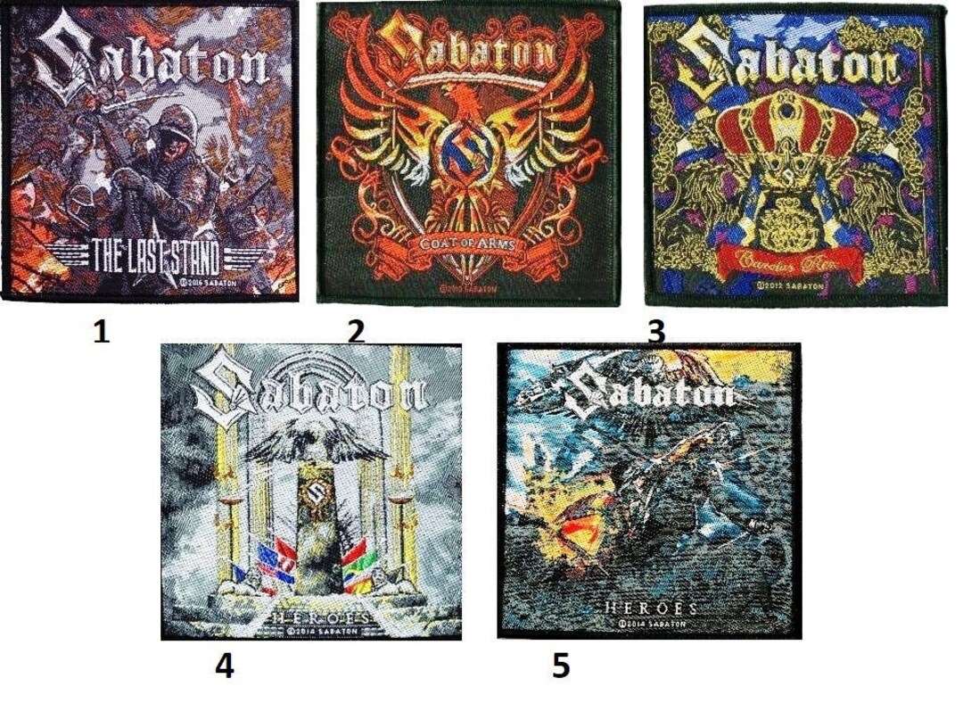 SABATON You Choose : 5 Designs, All Official Woven Patches. You Choose ...