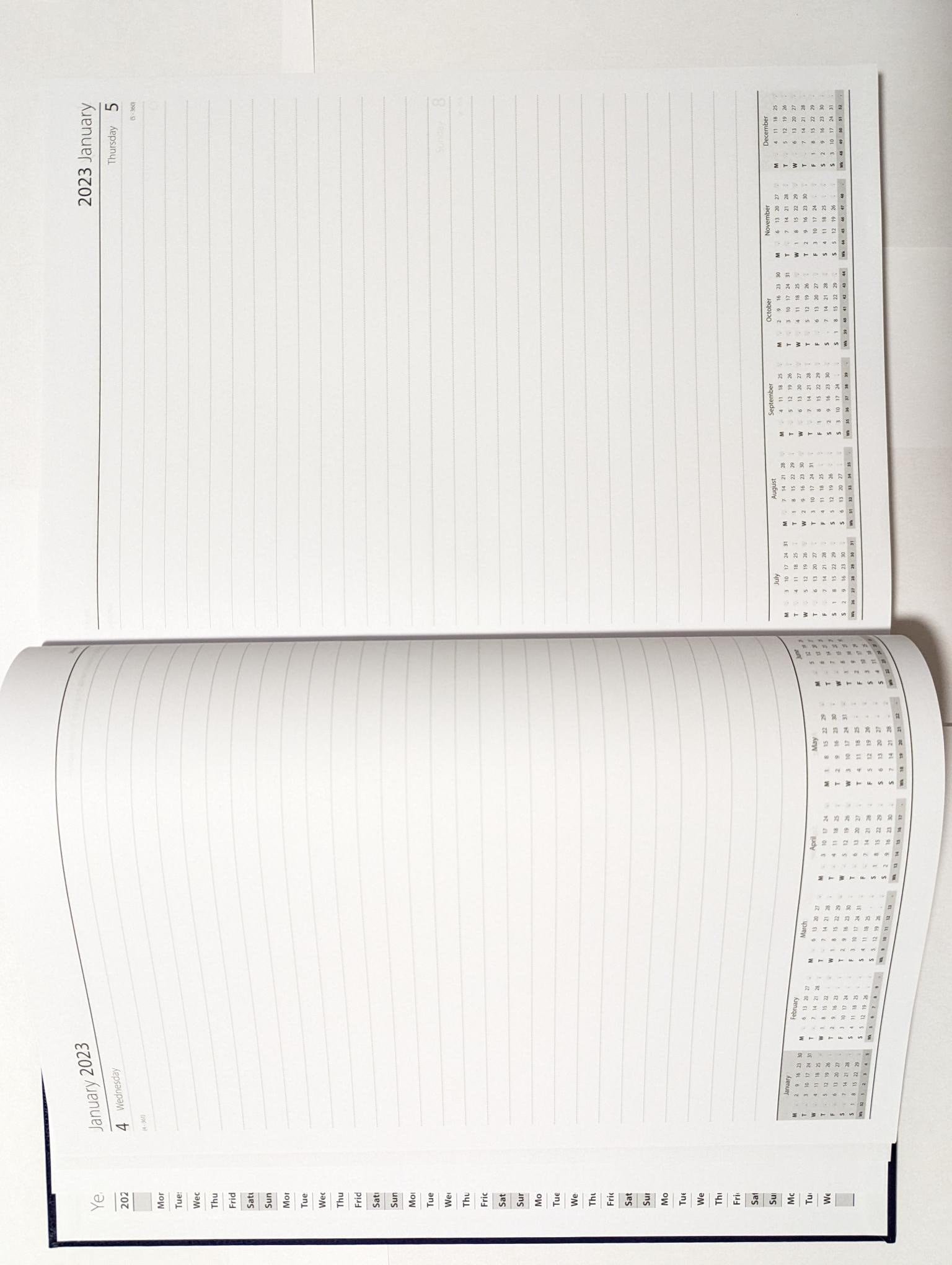 A4 Pages per Day Classic Diary Appointment Year Planner Office Hardback ...