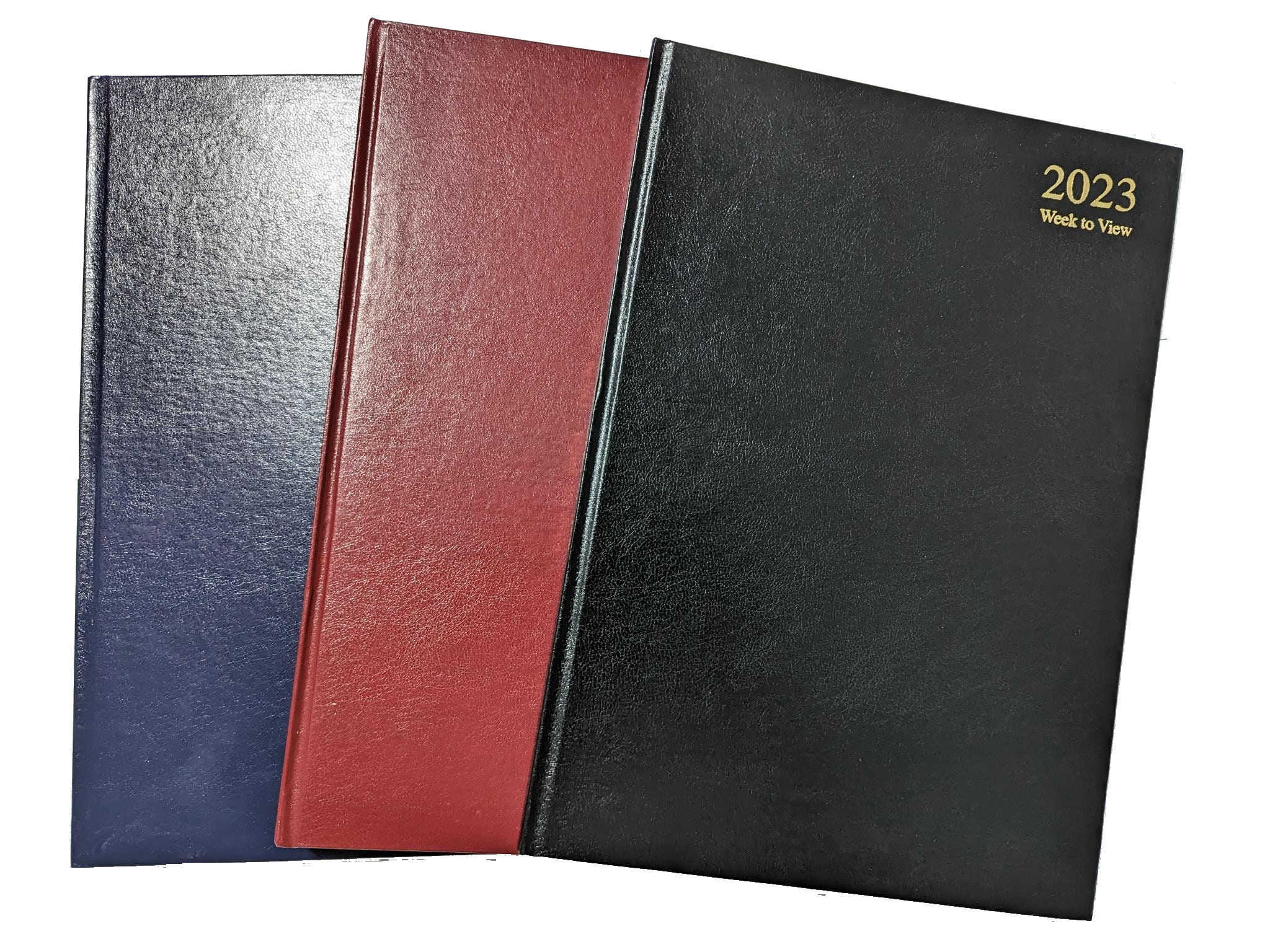 A4 Diary Week to View Page a Day Desk Diary Case Bound Diary UK Office ...