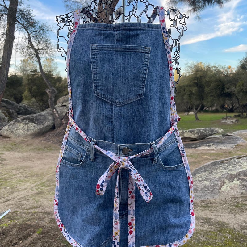 Upcycled Denim Apron - Etsy