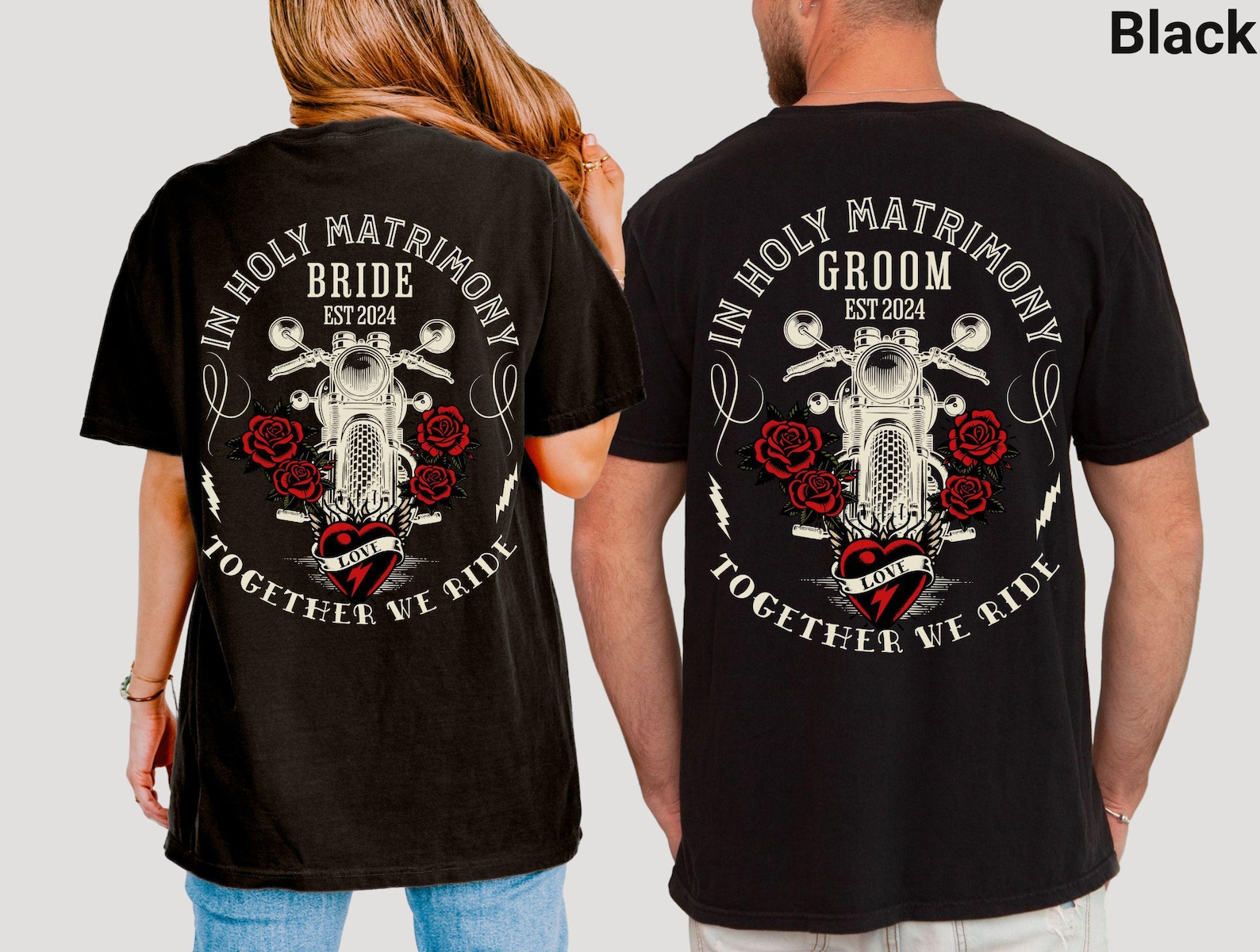 Couples Motorcycle Matching Shirts, Motorcycle Shirts, Just Married ...