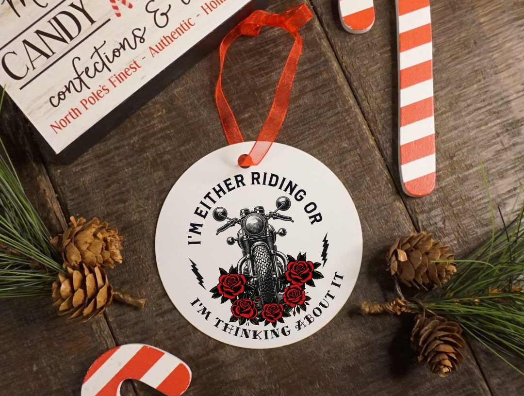 Motorcycle Christmas Ornament, Biker Christmas Ornament, Motorcycle ...