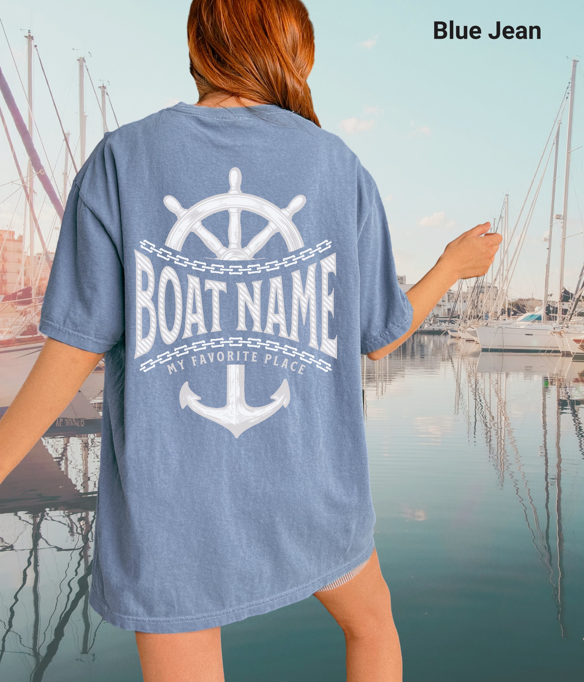 Custom Boat Name Shirt Men Boating Shirt Personalized Boat Name Gift ...