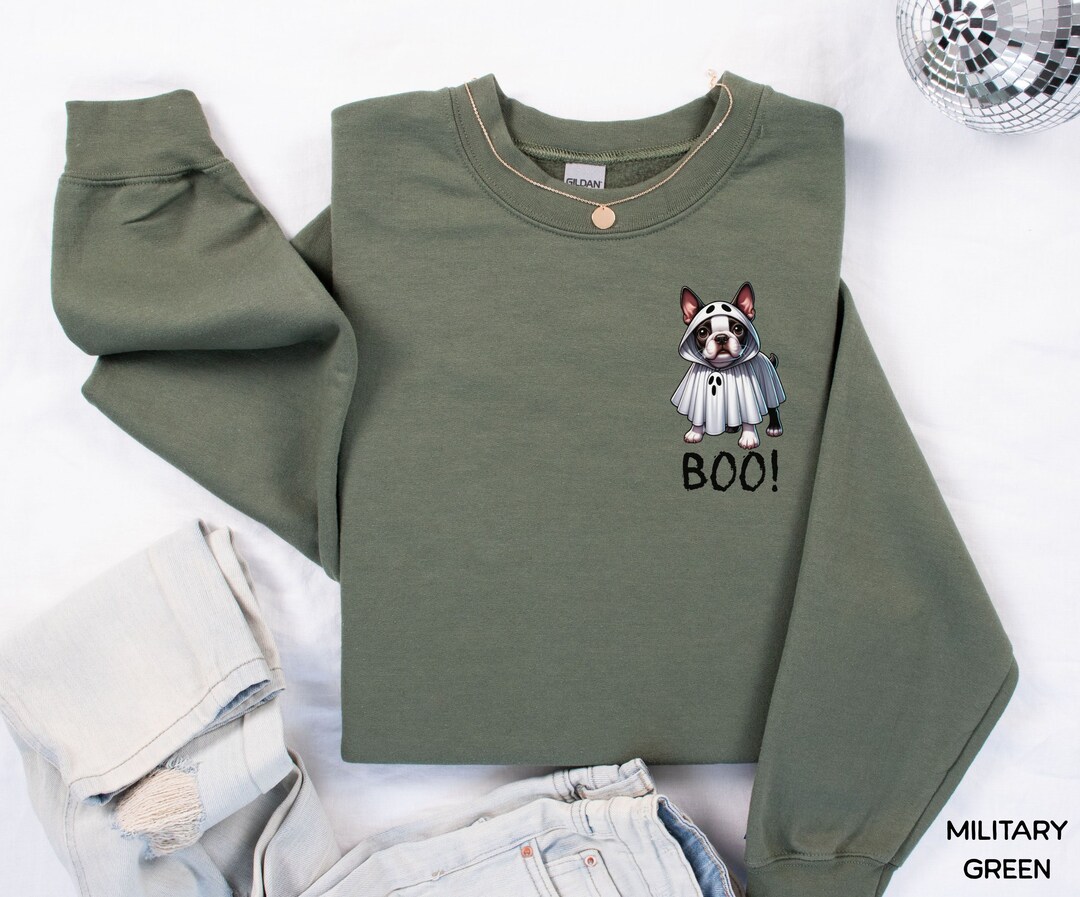 Boston Terrier Halloween Sweatshirt Dog Halloween Sweater Boston ...