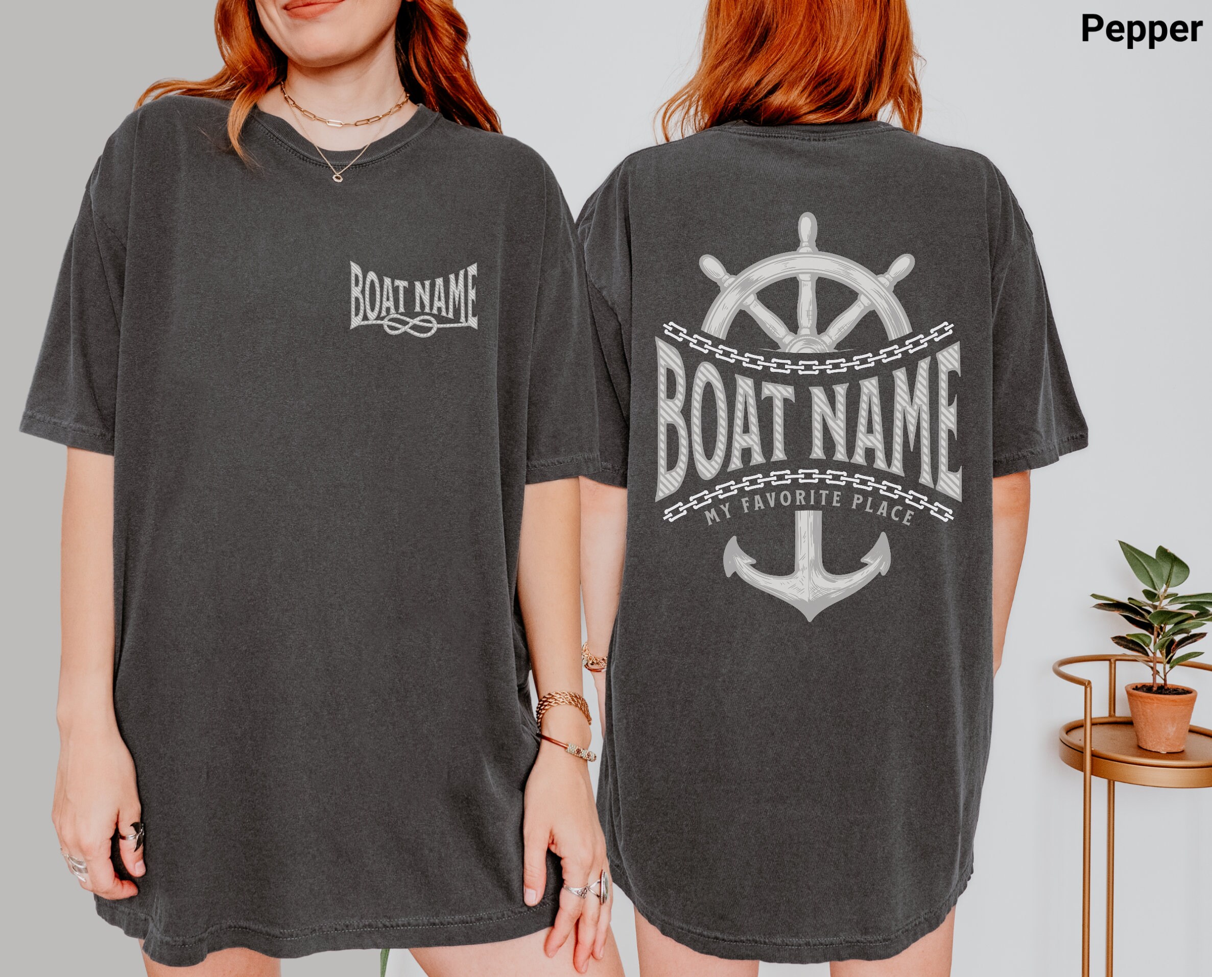 Custom Boat Name Shirt Men Boating Shirt Personalized Boat Name Gift ...
