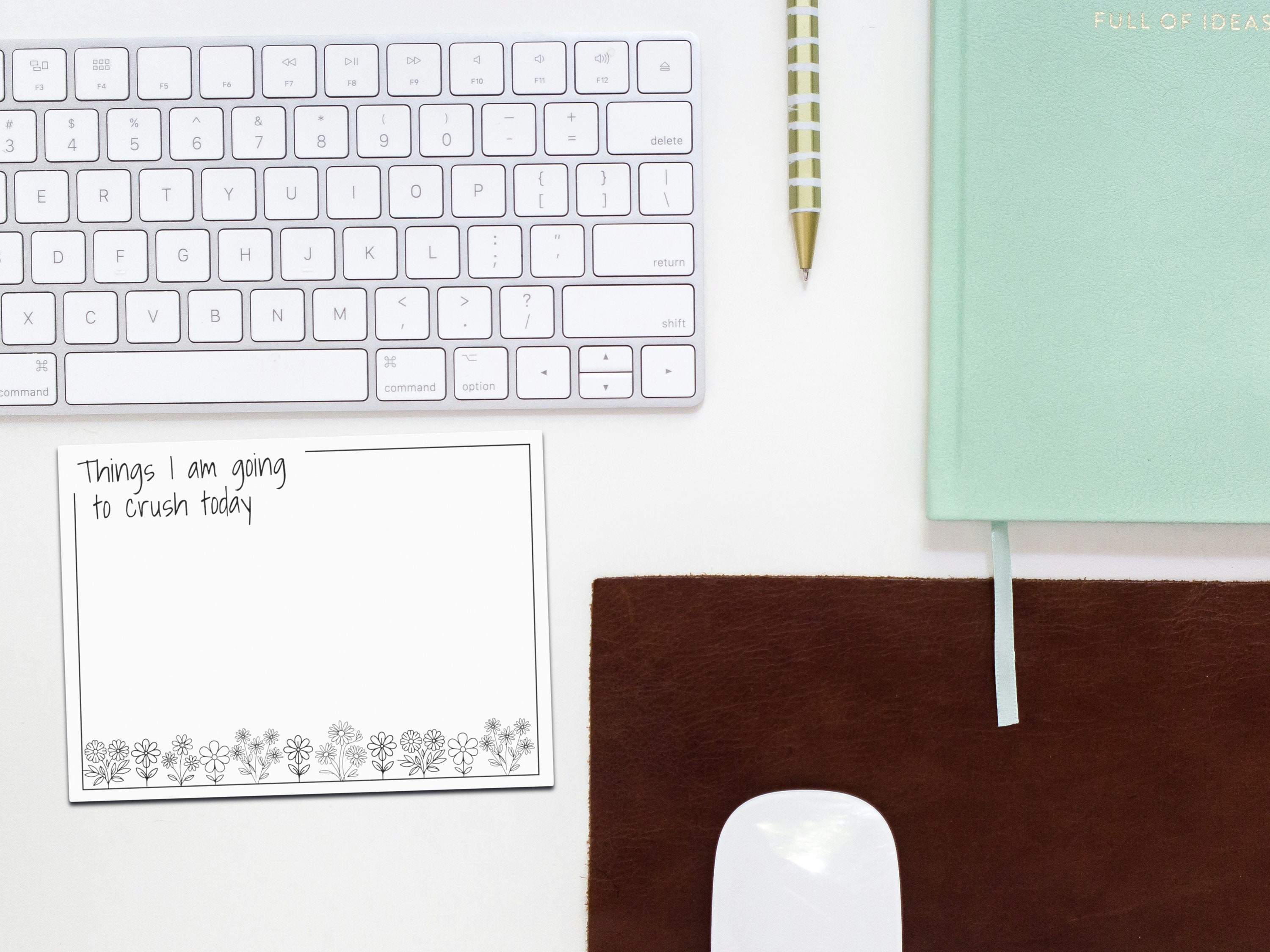 Motivational Post-it® Note Pads Cute Sticky Notes Floral Stationary ...