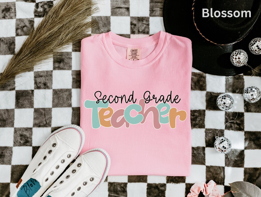 Second Grade Teacher 2nd Grade Teacher Shirt Elementary School Second ...