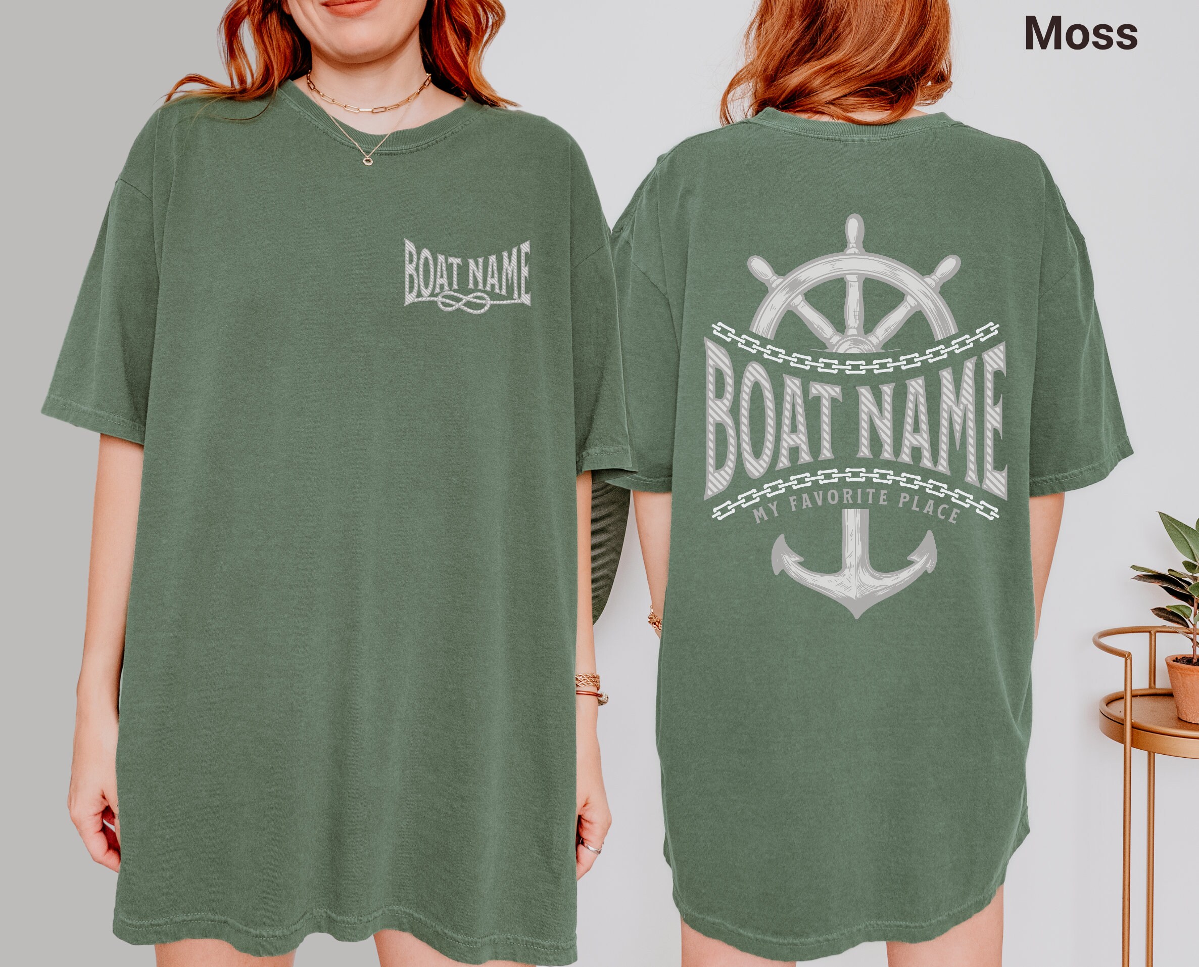 Custom Boat Name Shirt Men Boating Shirt Personalized Boat Name Gift ...
