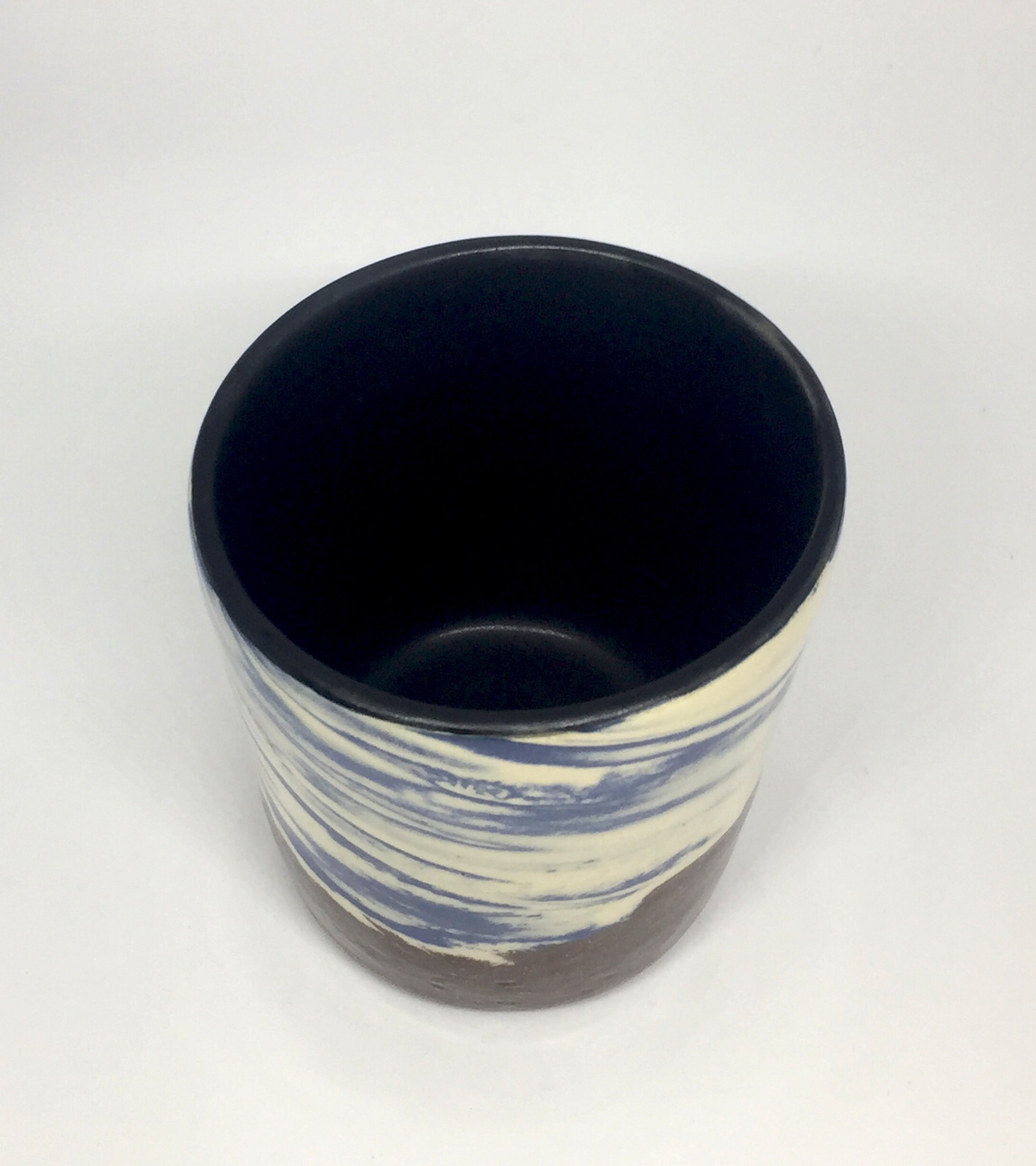Sky Earth Cup Ceramic Pottery Unique Mug Agateware Marbled Neriage ...