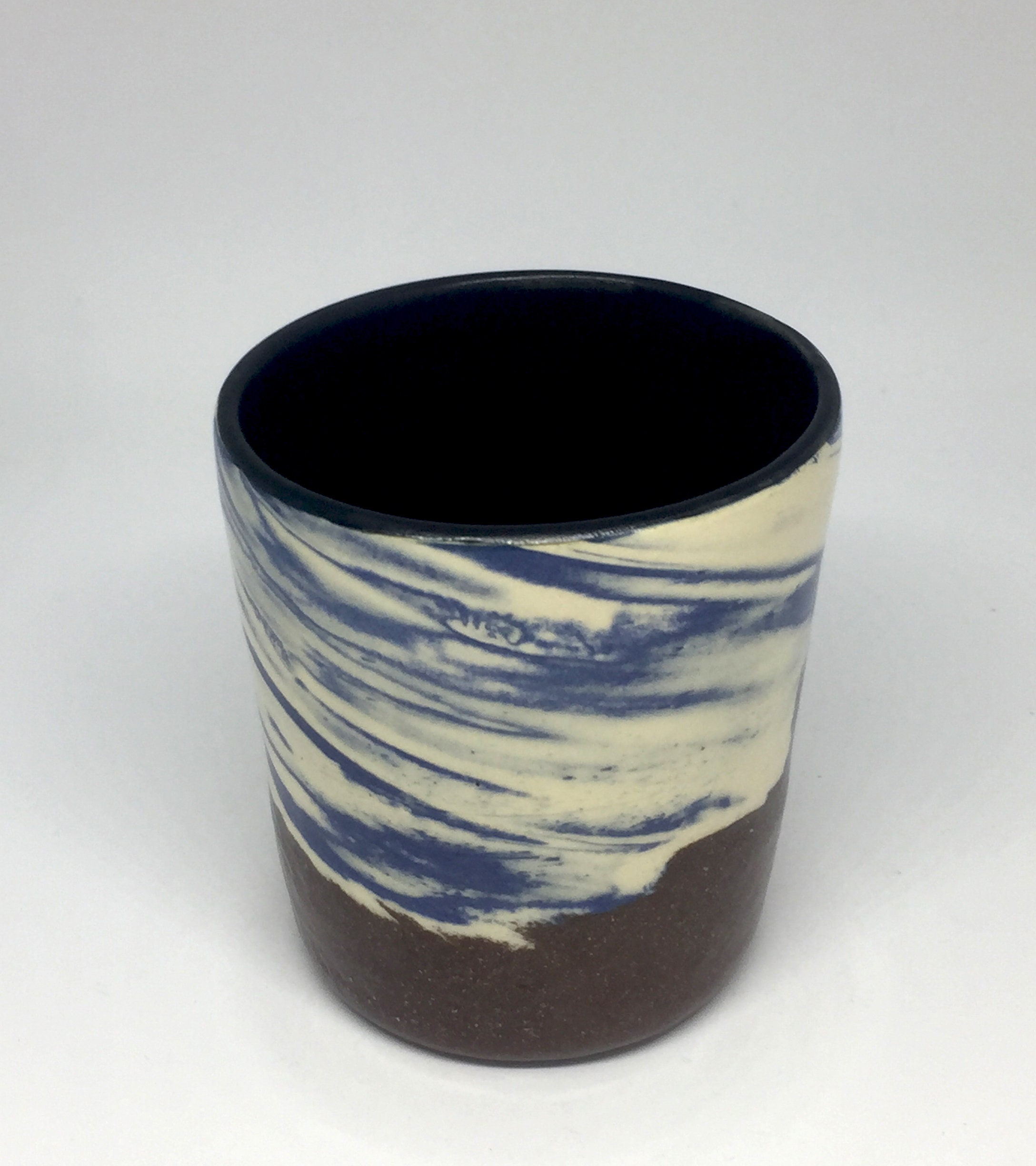 Sky Earth Cup Ceramic Pottery Unique Mug Agateware Marbled Neriage ...