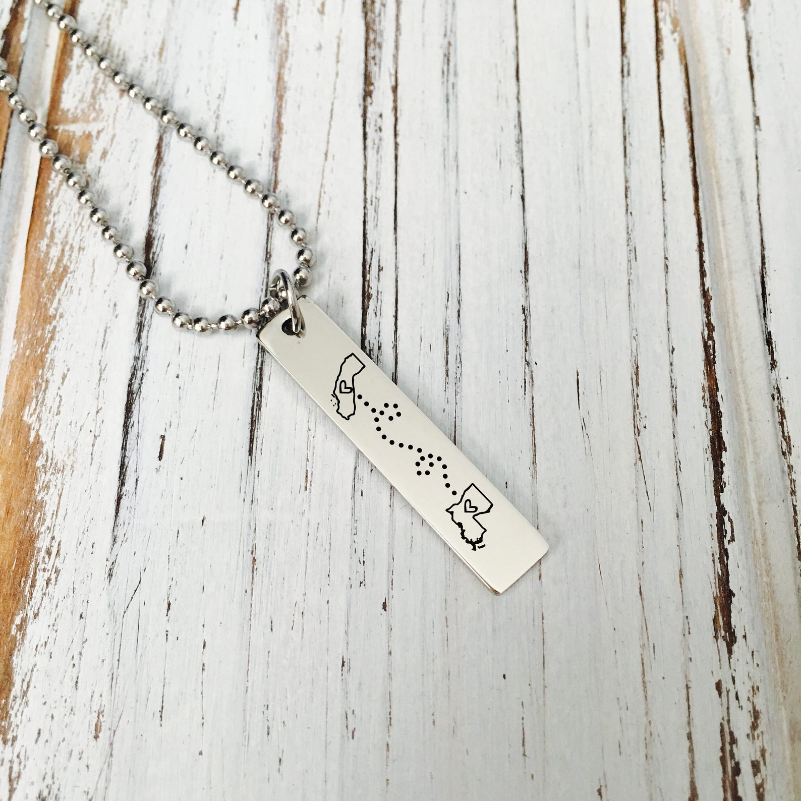 Engraved ID Necklace/personalized Stainless Steel Silver - Etsy