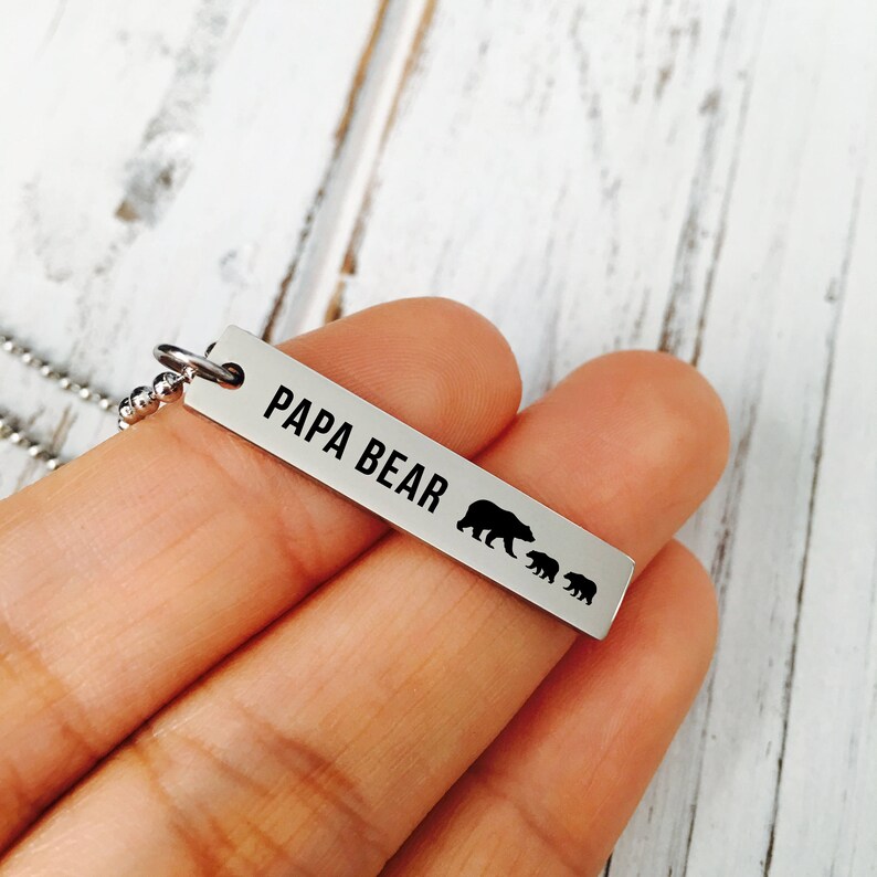 PAPA BEAR Necklace/ Father's Necklace/dad - Etsy