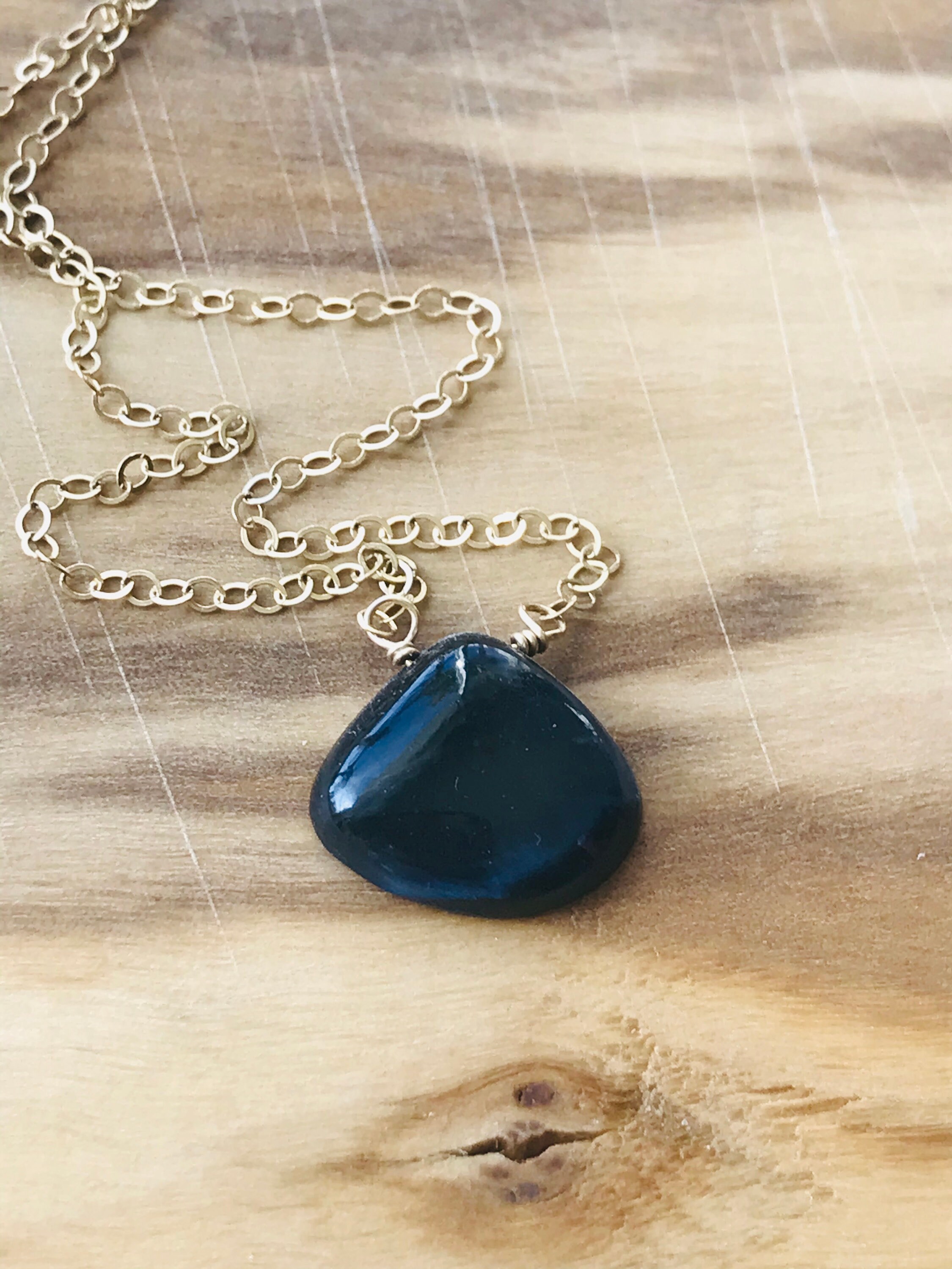 Pietersite Necklace Blue Stone Necklace Blue Gemstone Necklace - Etsy