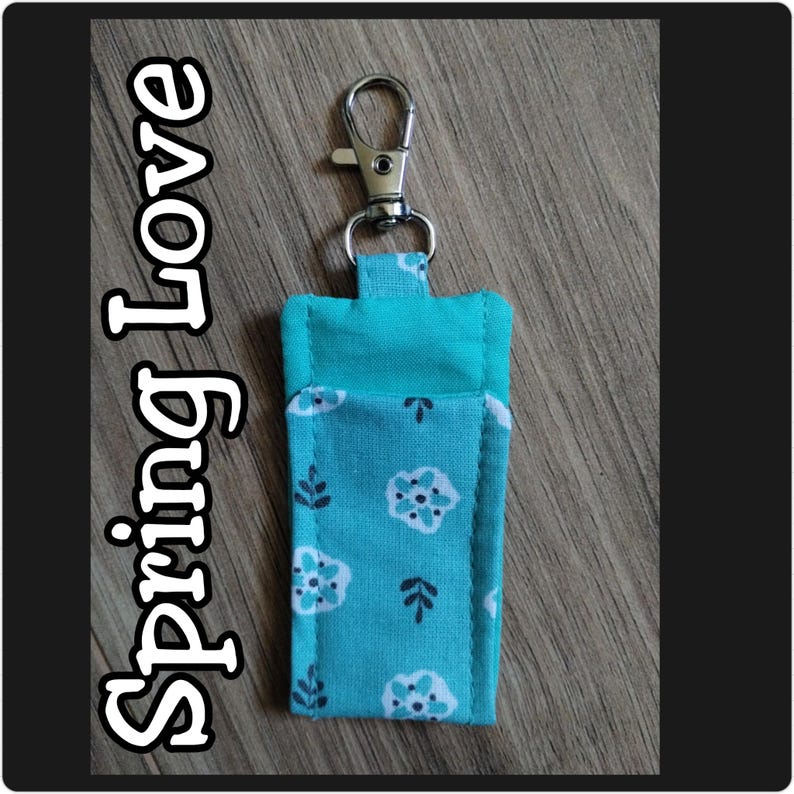 Fabric Chapstick Holder Keychain, Lip Balm Holder Case, Handmade Comes ...