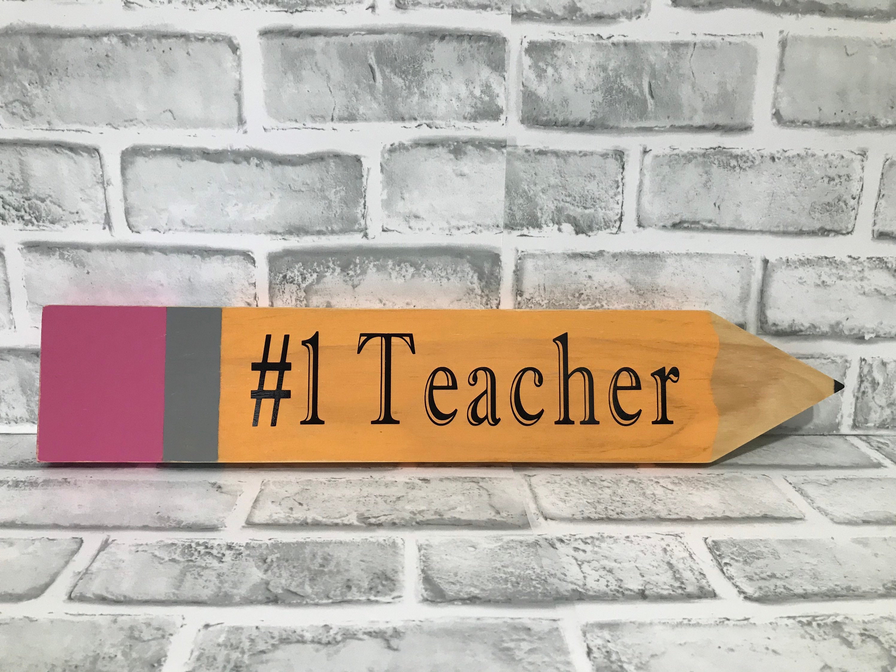 Wooden Teacher Pencil Signs - Etsy