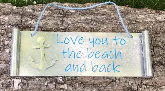 Nautical Galvanized Signs Beach Signs | Etsy