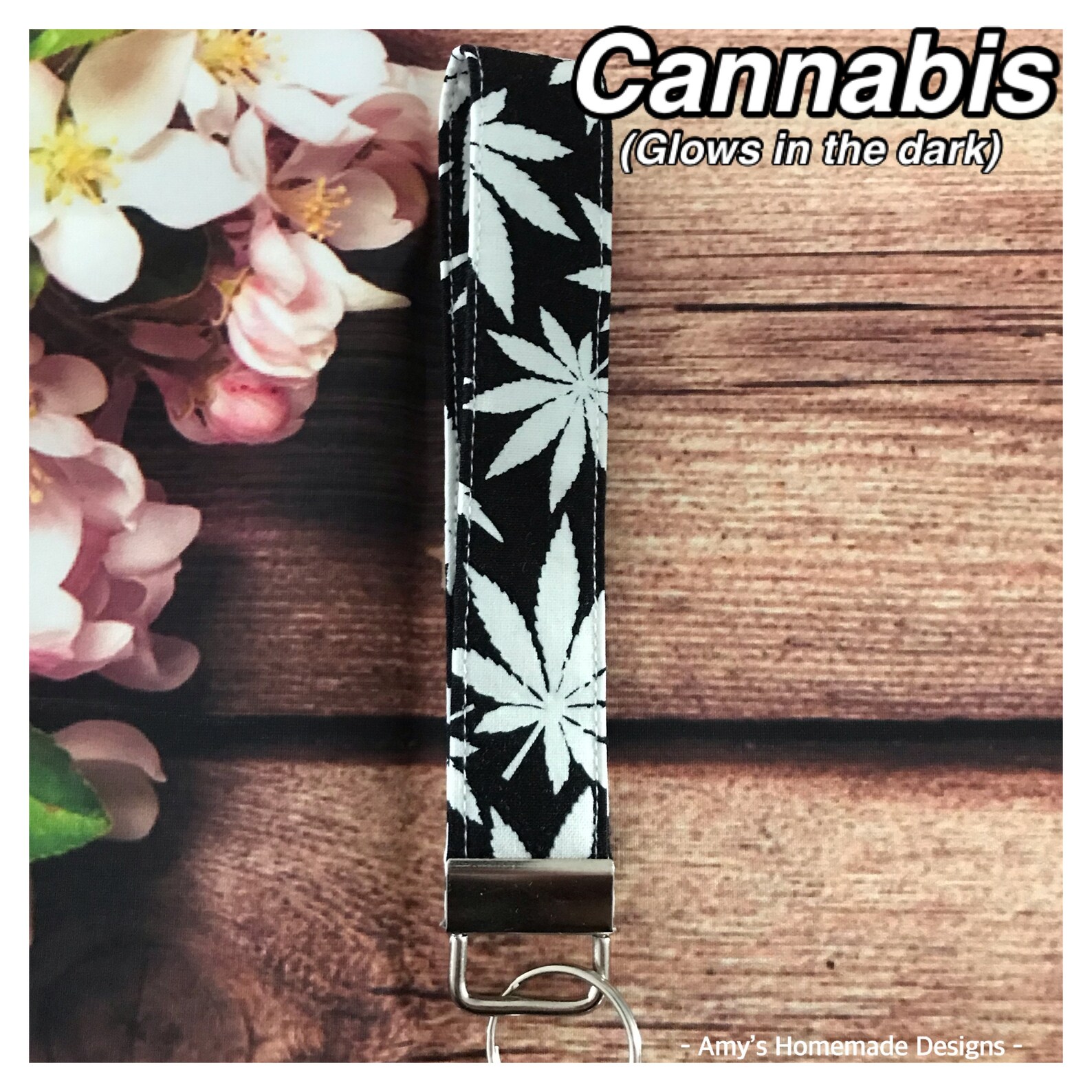 Cannabis Keychain Marijuana Leaf Keychain Pot Leaf Wristlet - Etsy