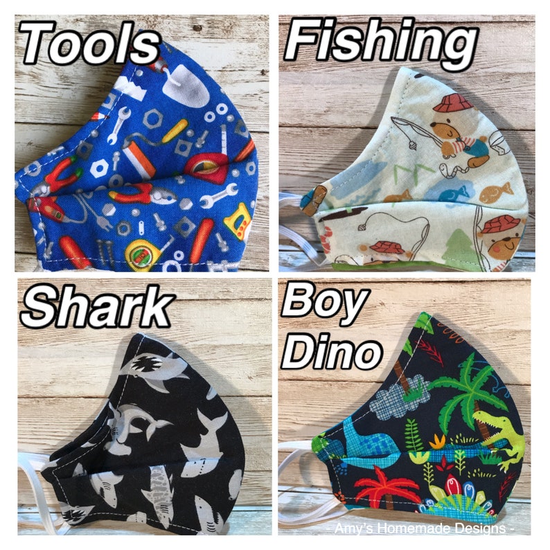 Kids Ages 3-6 Washable Fabric Face Mask 3-6 Years Kids Face | Etsy