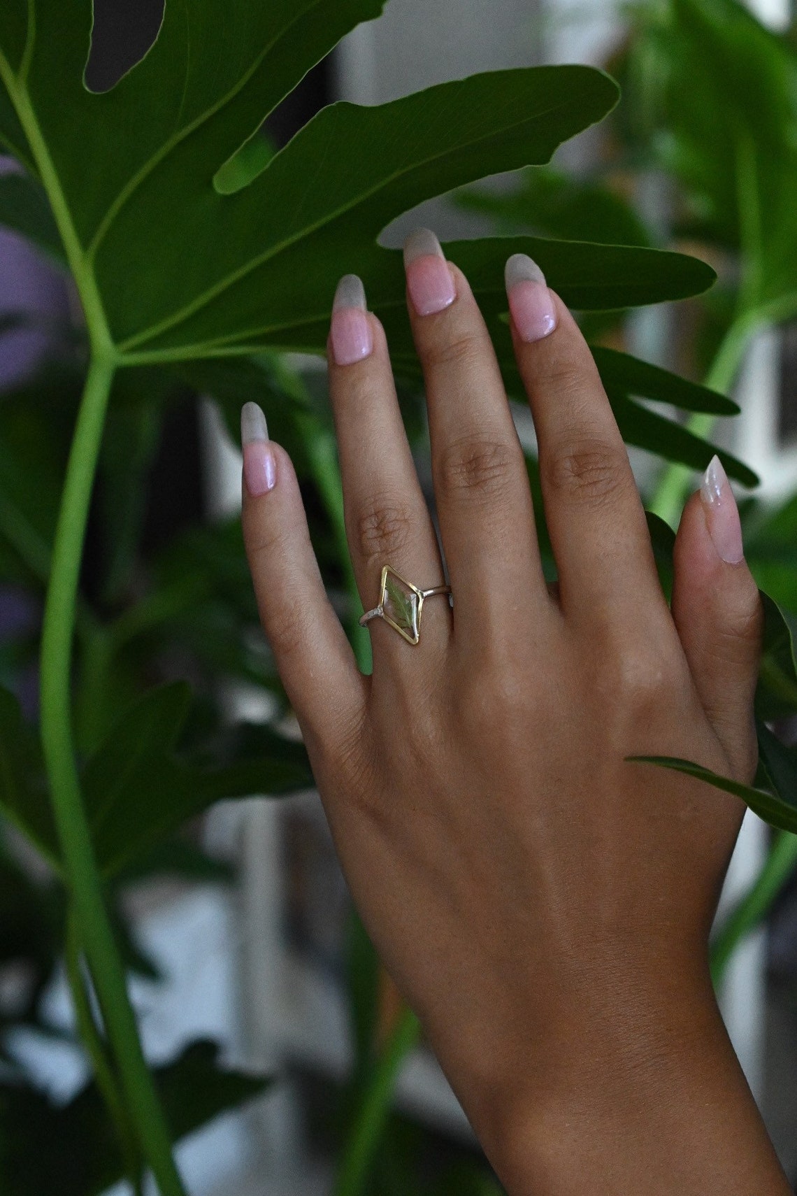 Dried Fern Ring Resin Plant Ring Botanical Jewelry Real - Etsy