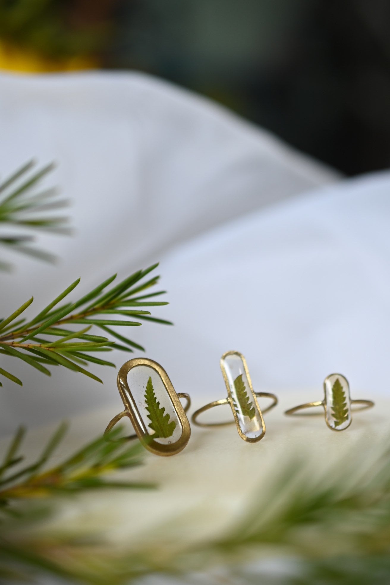 Fern Ring Plant Ring Botanical Ring Pressed Fern Ring Gold - Etsy