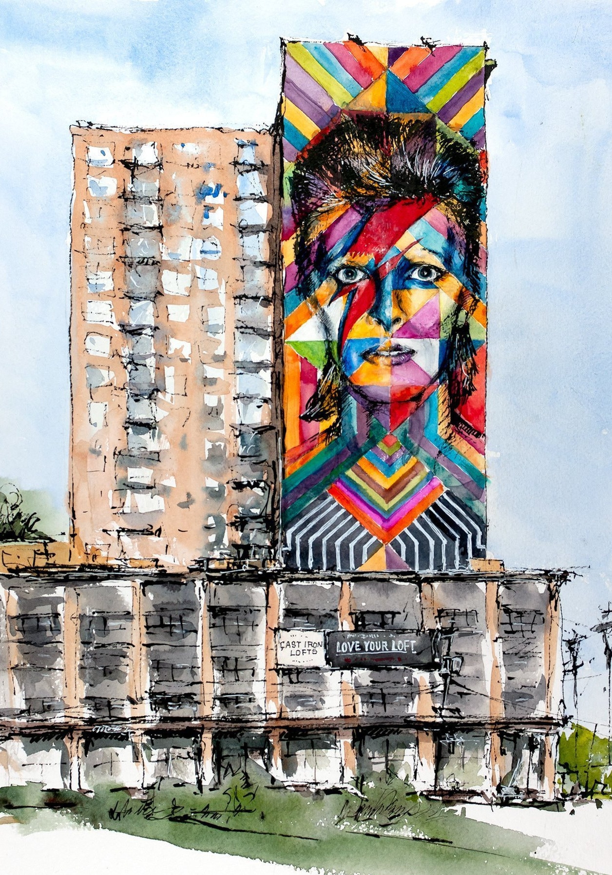David Bowie Mural, , Jersey City - Etsy