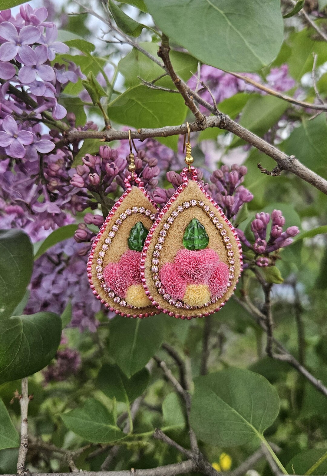 Caribou Tufted Rose Hip Earrings - Etsy