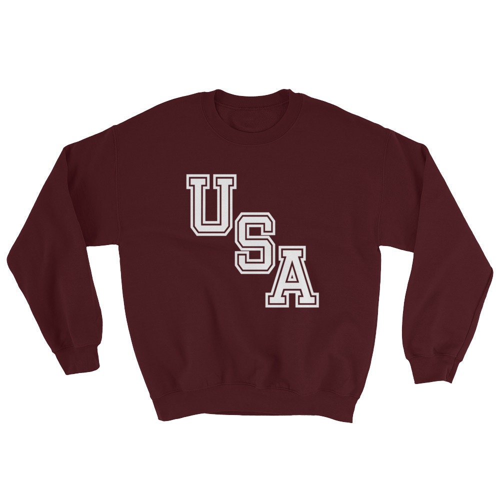 USA Sweatshirt USA Crewneck Sweatshirts for Women - Etsy