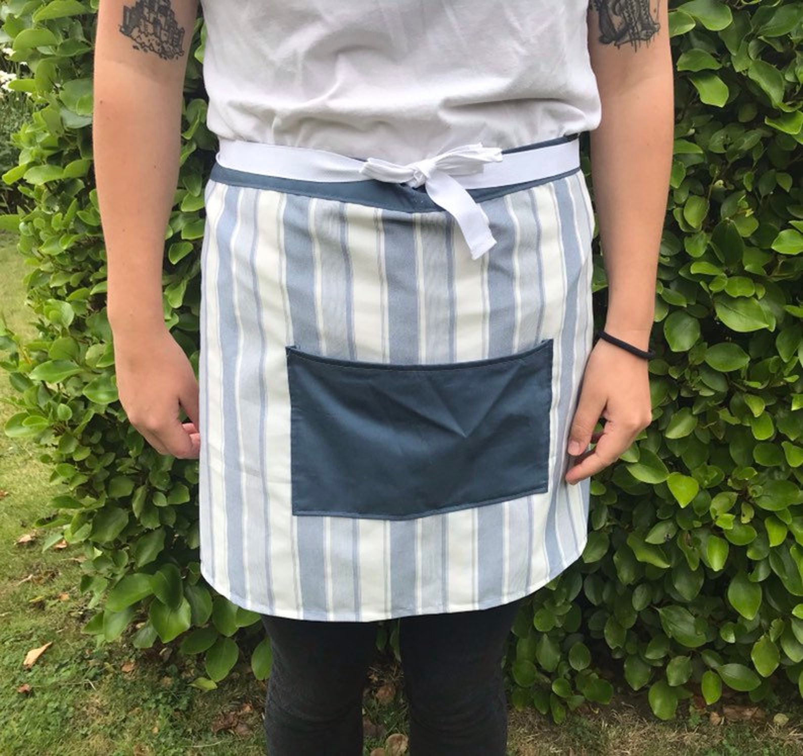Waitress Style Wrap Around Apron With Pocket - Etsy