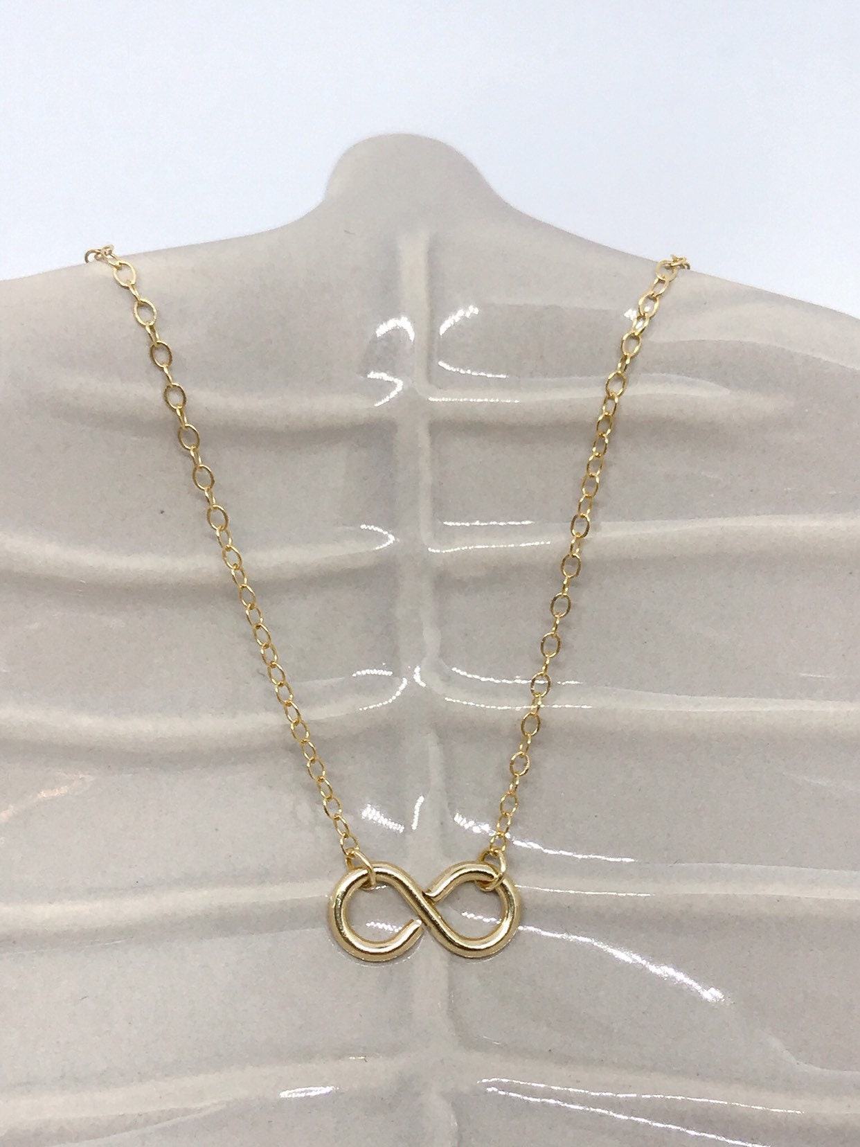 Infinity Symbol Necklace. 14K Gold-filled Layering Necklace - Etsy