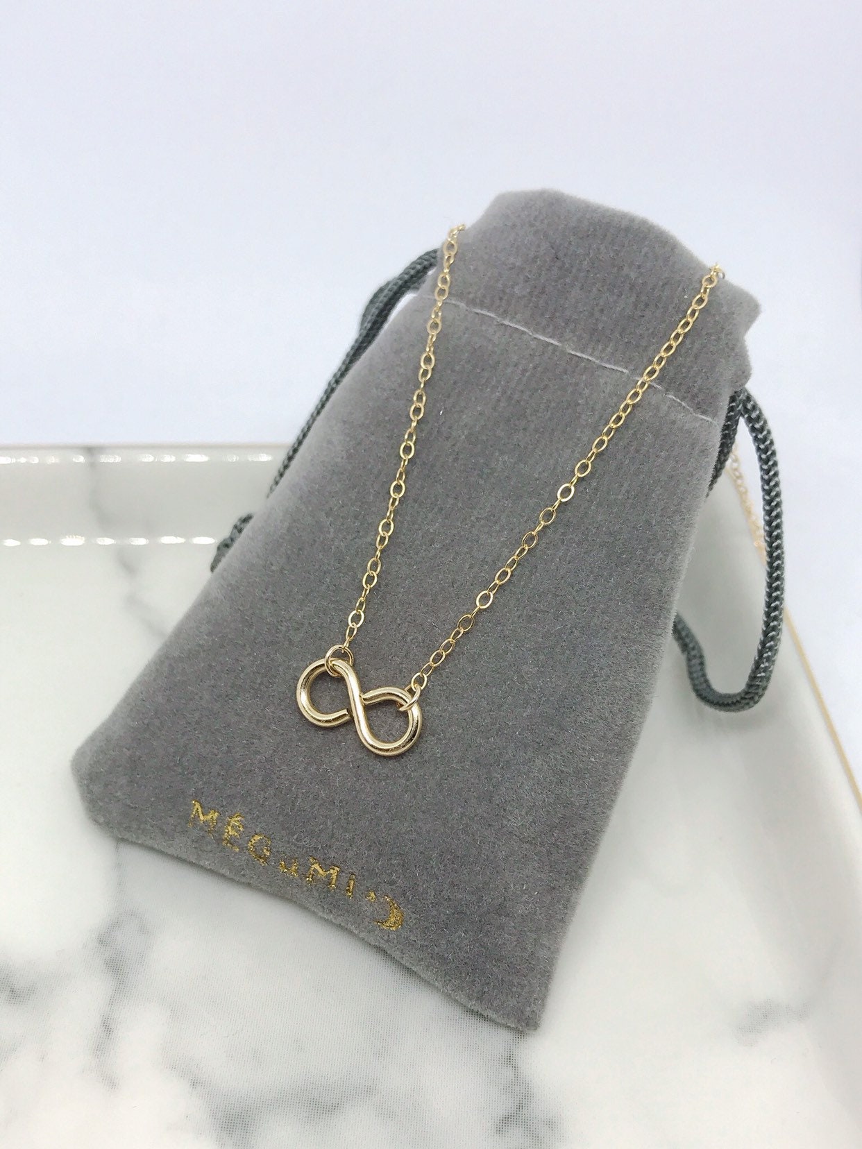 Infinity Symbol Necklace. 14K Gold-filled Layering Necklace - Etsy