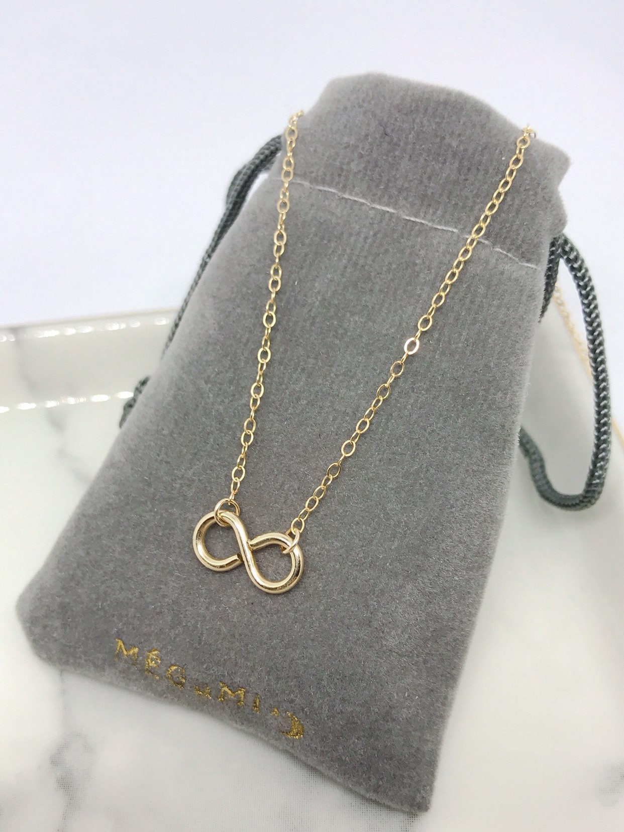 Infinity Symbol Necklace. 14K Gold-filled Layering Necklace - Etsy