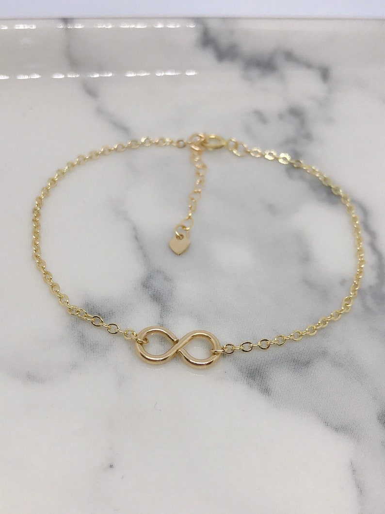 Infinity Symbol 14K Gold-filled Bracelet. Minimalistic Stacking ...