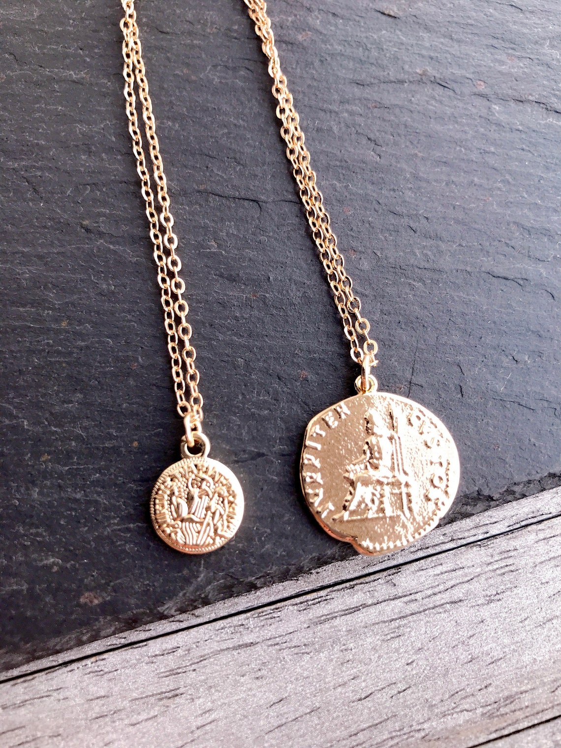 Ancient Greek Coin Necklace. 14K Gold-filled Medallion | Etsy