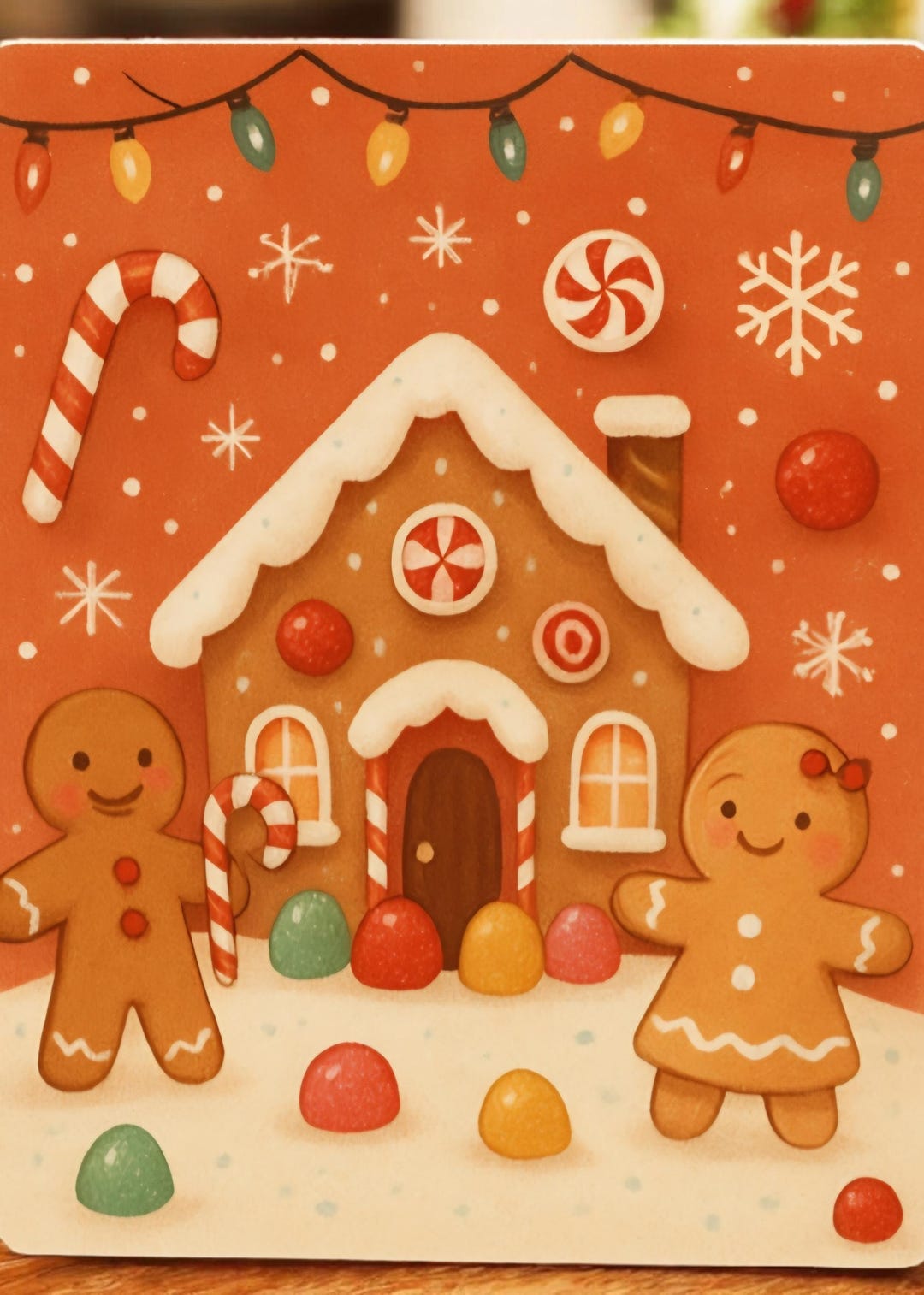 Printable Christmas Card | Gingerbread House Holiday Card | Cute ...